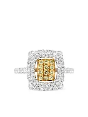 HYT JEWELRY 18k Gold And Platinum Diamond Cocktail Ring - Silver