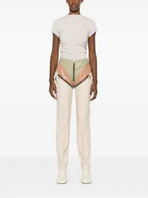 MITILIANE COUTURE Leather-panelled Zipped Trousers