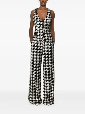 MITILIANE COUTURE Houndstooth-patterned Sequined Trousers