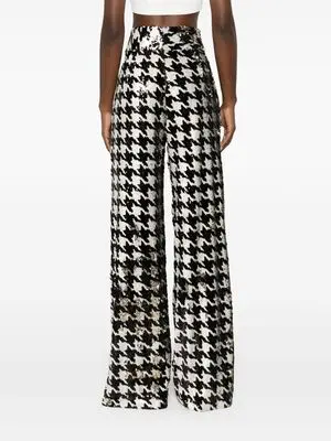 MITILIANE COUTURE Houndstooth-patterned Sequined Trousers