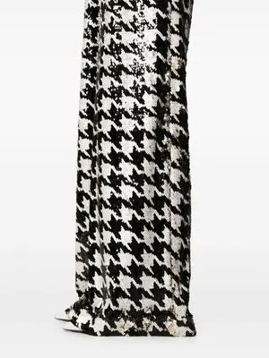 MITILIANE COUTURE Houndstooth-patterned Sequined Trousers