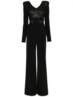 MITILIANE COUTURE Piercing-detailing Panelled Jumpsuit - Black