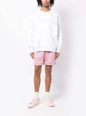ADVISORY BOARD CRYSTALS Logo-embroidered Mesh Track Shorts
