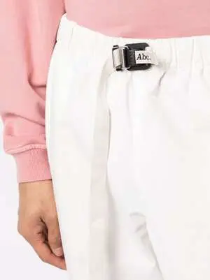 ADVISORY BOARD CRYSTALS Logo-embroidered Work Trousers - White
