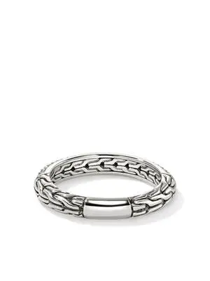 John Hardy Sterling Diamond Band Ring - Silver