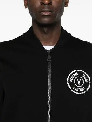 Versace Logo-print Zip-up Sweatshirt