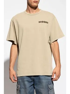 MISBHV Logo-print Cotton T-shirt - Neutrals