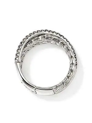 John Hardy Sterling Sapphire Crossover Ring - Silver