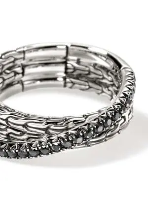John Hardy Sterling Sapphire Crossover Ring - Silver