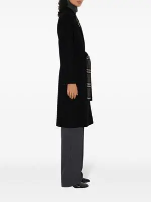 Burberry Reversible Wool Wrap Coat - Black