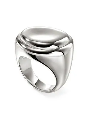 John Hardy Sterling Pebble Signet Ring