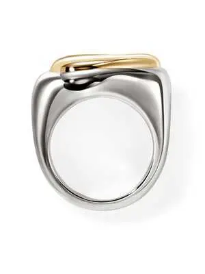 John Hardy 14kt Yellow Gold Pebble Signet Ring