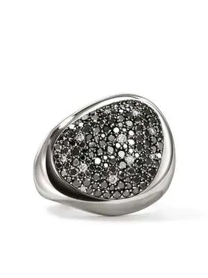 John Hardy Sterling Diamond Pebble Ring - Silver