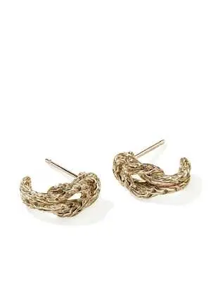 John Hardy 14kt Yellow Lov Knot Hoop Earrings