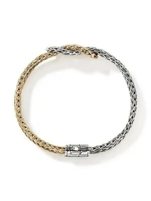 John Hardy 14kt Yellow Gold Love Knot Bracelet - Silver