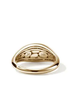 John Hardy 14kt Yellow Diamond Signet Ring - Gold