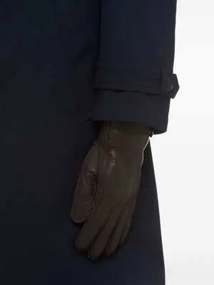 Prada Press-stud Leather Gloves