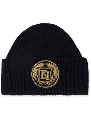 Elisabetta Franchi Logo Patch Wool Beanie