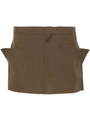 Rick Owens Cut-off Mini Skirt - Green