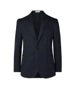 Boglioli Brushed Cotton-twill Blazer - Navy
