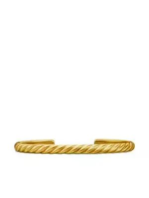 David Yurman 18kt Yellow Sculpted Cable Cuff Bracelet
