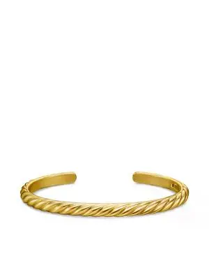 David Yurman 18kt Yellow Sculpted Cable Cuff Bracelet