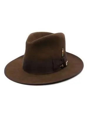 Nick Fouquet Matchstick-detail Fedora - Brown
