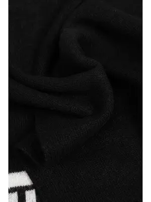 Moschino Intarsia Knit-logo Scarf