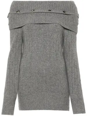 Rokh Multi-button Off-shoulder Top