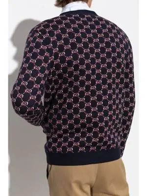 Gucci Monogram Wool Cardigan