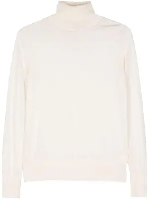 FORTE_FORTE Roll-neck Virgin-wool Jumper - White