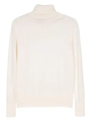 FORTE_FORTE Roll-neck Virgin-wool Jumper - White