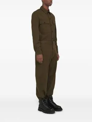 JIL SANDER Logo-patch Wool Trousers - Brown