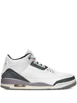 JORDAN Air 3 Cement Grey Sneakers - White