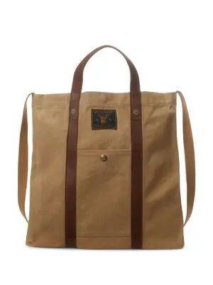 Ralph Lauren Leather-trim Canvas Tote Bag - Neutrals