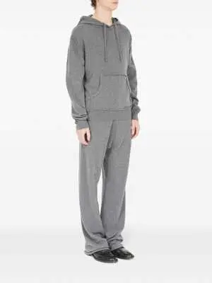 MAISON MARGIELA Pouch-pocket Knitted Drawstring Hoodie - Grey