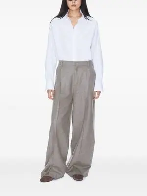 Filippa K Pleated Wide-leg Trousers - Grey