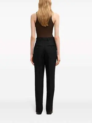 AMI Paris High-waisted Tailored Trousers - Black