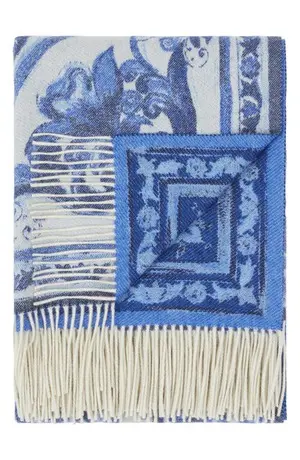 Dolce & Gabbana Blu Meditteraneo Cashmere Throw Blanket - Navy