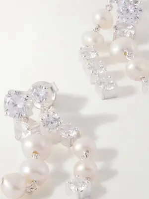 Completedworks Recycled Pearl And Zirconia Earrings