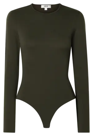 AGOLDE AGOLDE Aura Stretch-jersey Thong Bodysuit Green