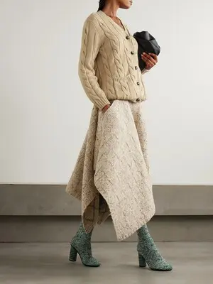 Loro Piana Napier Cable-knit Cashmere Cardigan