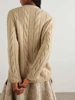 Loro Piana Napier Cable-knit Cashmere Cardigan