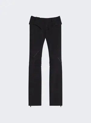MUGLER Zipped Scuba Pants - Black