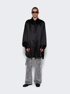 MAISON MARGIELA Long Silk Shirt - Black