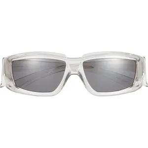 Rick Owens Rectangular Sunglasses - Trasp.temple/blk Lens