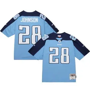 Mitchell & Ness Chris Johnson Tennessee Titans Legacy Replica Jersey By - Light Blue