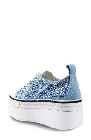 ZIGI Koralay-2 Embellished Platform Sneakers - Blue/ Multi