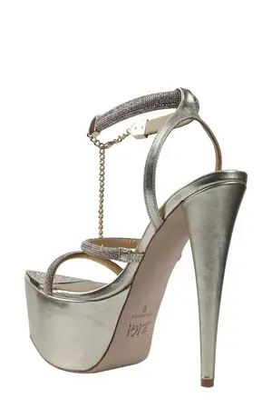 ZIGI Blanche Crystal-embellished Platform Sandal - Gold