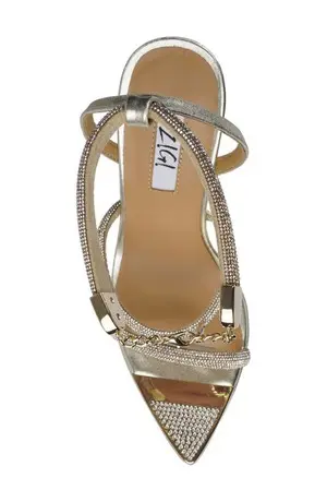 ZIGI Blanche Crystal-embellished Platform Sandal - Gold